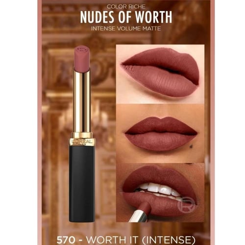 Loreal Paris Color Riche Intense Volume Matte Ruj 570 Worth It